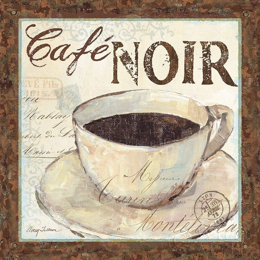 ArtExpert Cafe Du Matin Ii by Avery Tillmon - 12x12 Art Print Poster ...